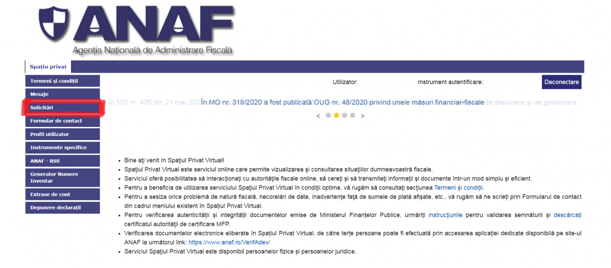 Spatiul Privat Virtual - inregistrare si documente care pot fi obtinute - Liliana Ungureanu ...