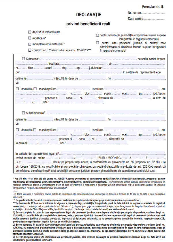 Declaratia privind beneficiarul real in 2021- ACTUALIZARE - Liliana ...