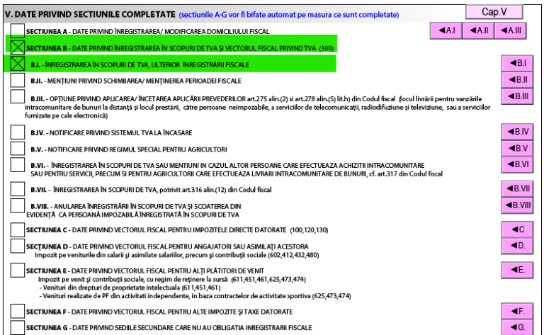 2024.D700 – PFA - completare in vederea inregistrarii in scopuri de TVA ...